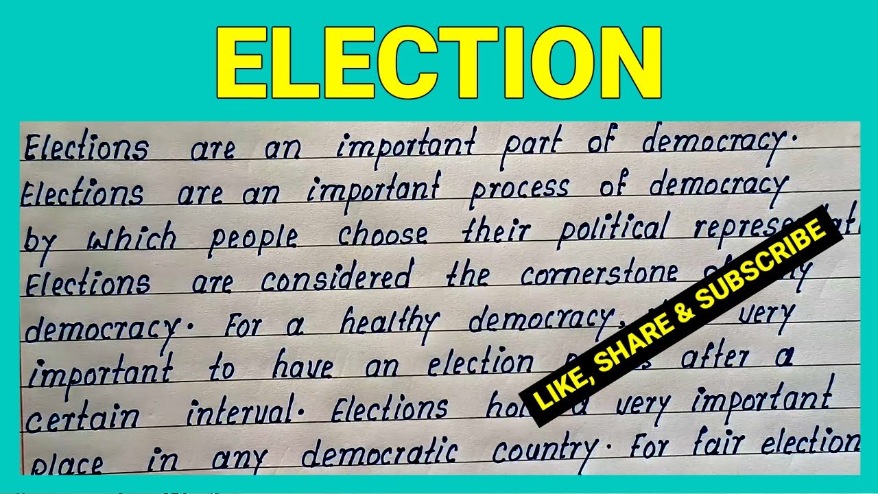 Best English Essay Election | Write English Essay on Election | Easy ...