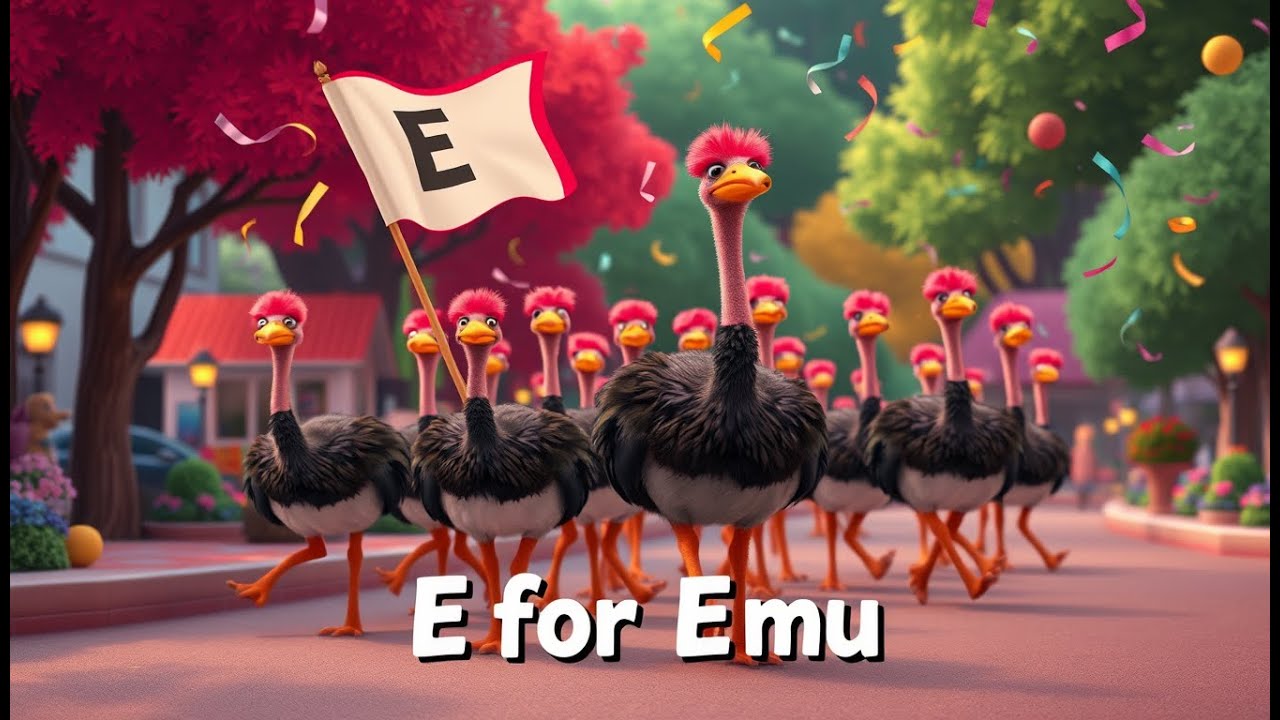 E Is For Emu | Fun alphabet Song for Kids | Learn the Letter E for Emu ...