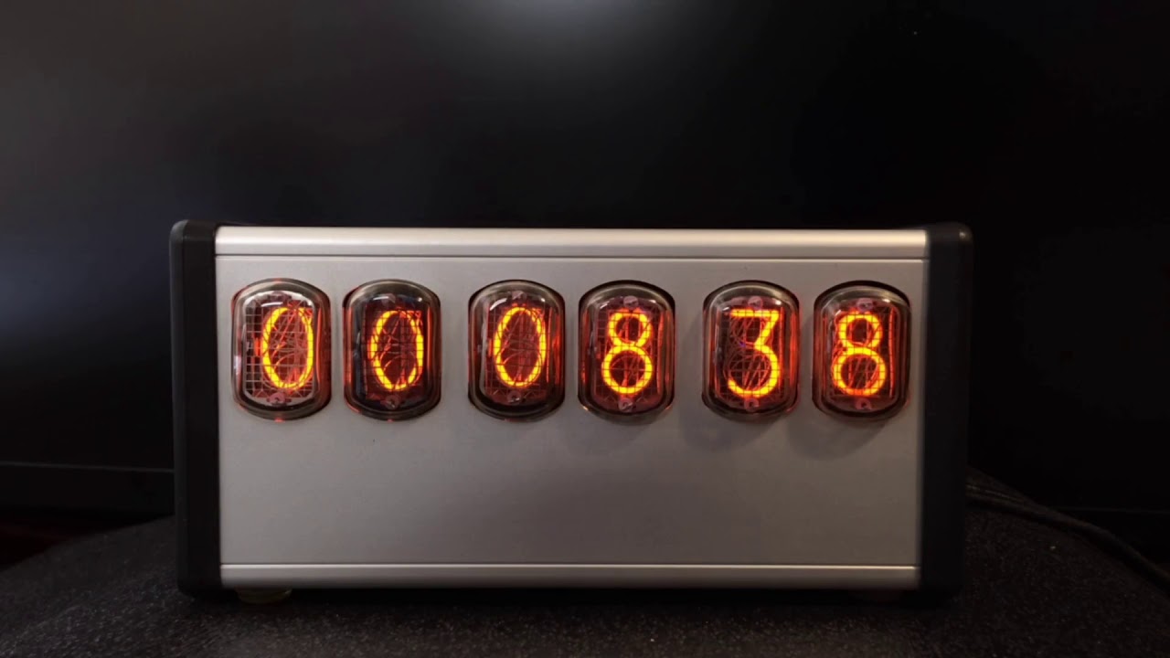 24 Hours of Clocks - Midnight to 2 AM - Nixie Clock (0000-0200) - YouTube