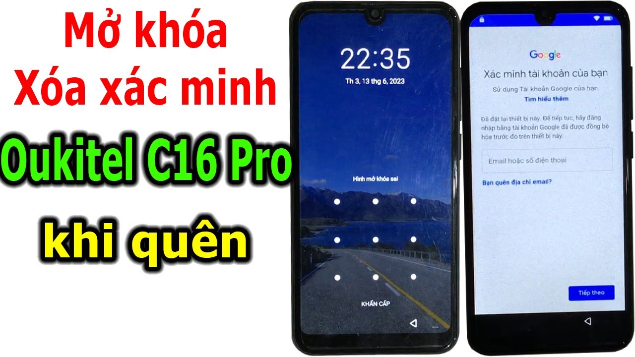 Mở khóa và xóa xác minh tài khoản Google trên Oukitel C16 Pro khi bị ...