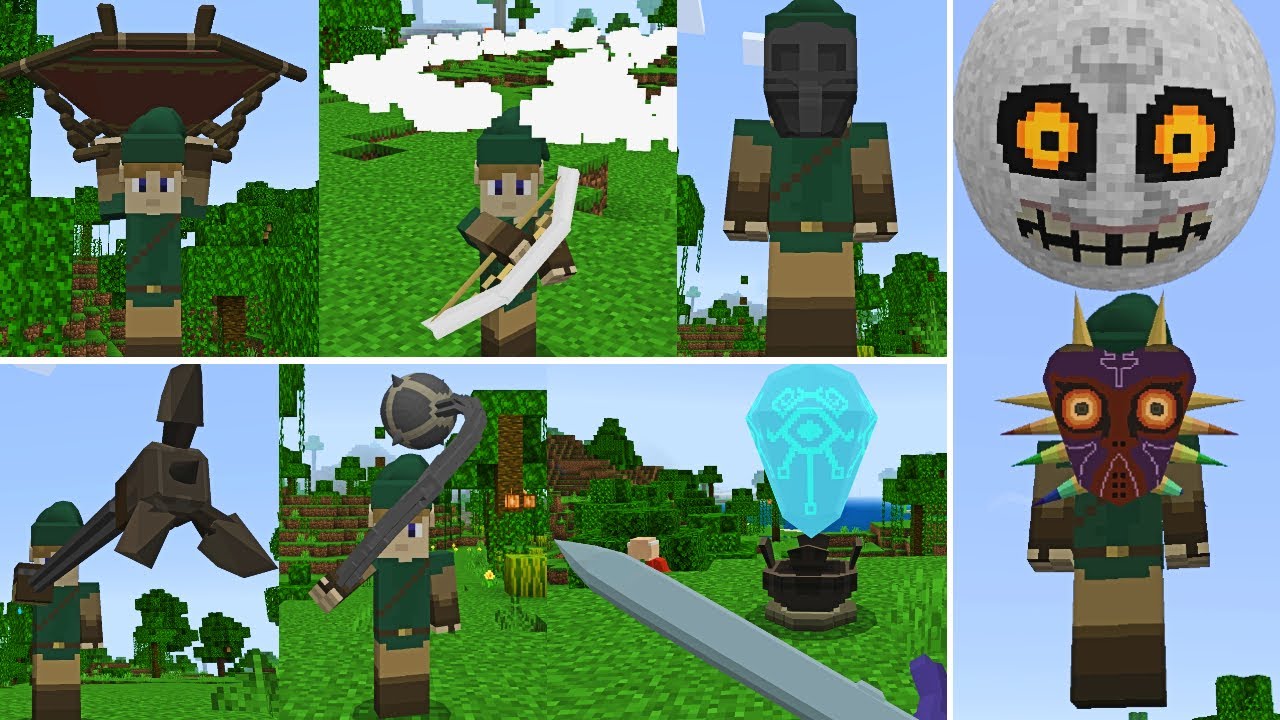El Mejor Addon para Survival de Minecraft PE || Legend Of Zelda Items ...