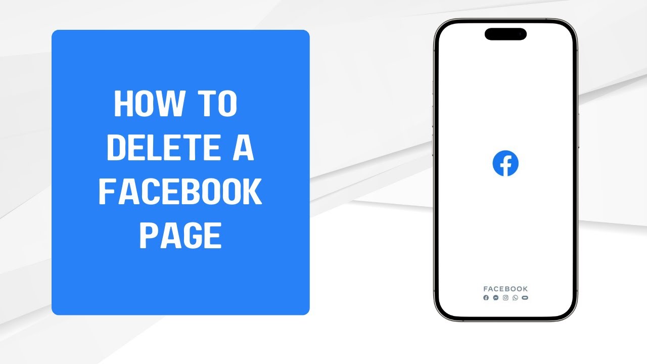 How to Delete a Facebook Page: Step-by-Step Guide - YouTube