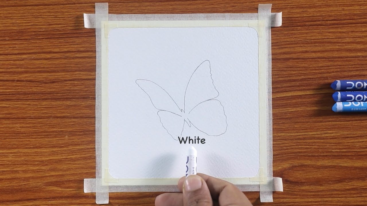 Beautiful Butterfly of Hope / Drawing with Oil Pastels / Step by Step ...