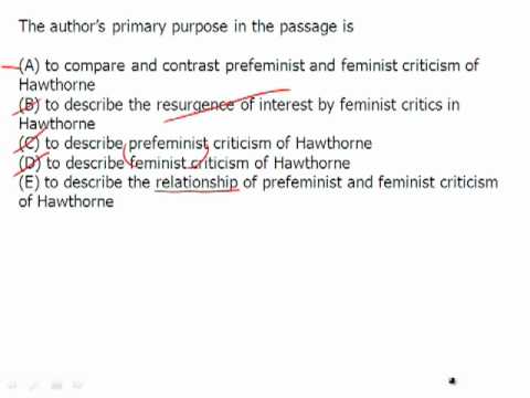 GRE Reading Comprehension Practice Question and Explanation - YouTube