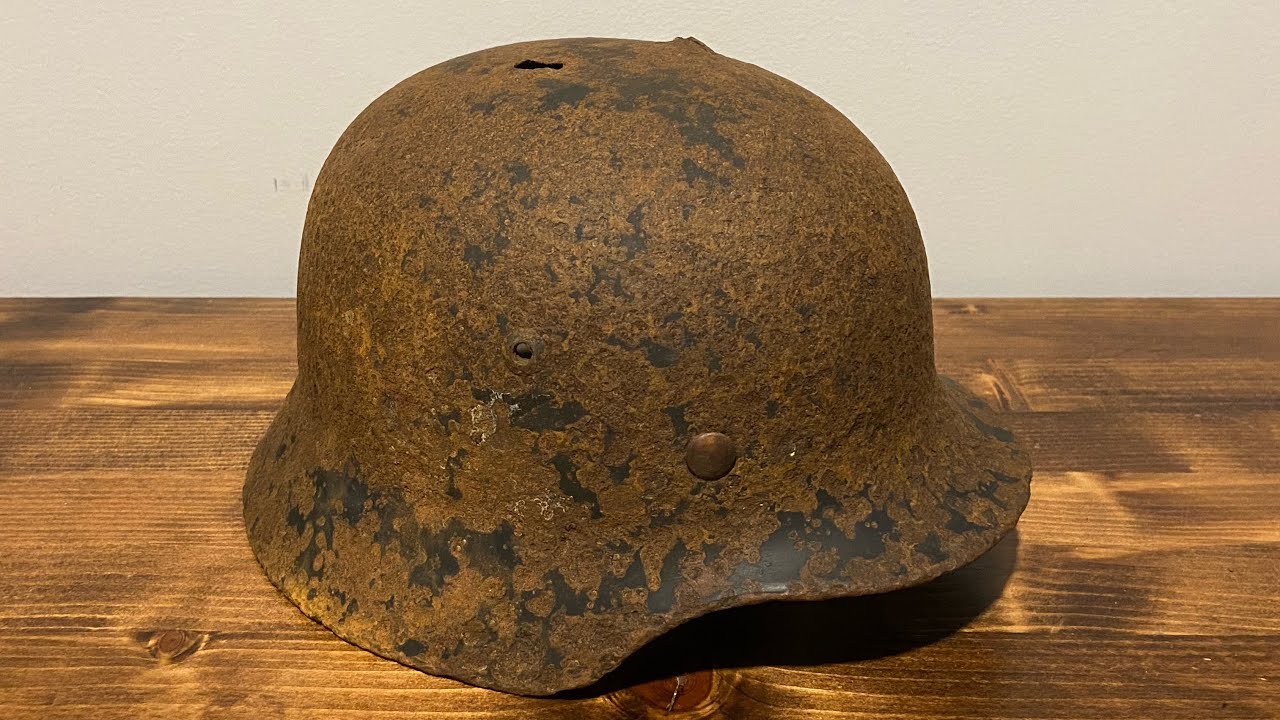 WW2 German M35 Double Decal Luftwaffe Relic Helmet - YouTube