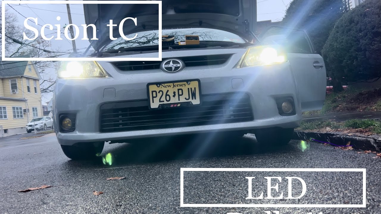 How to Install LED headlight bulbs on a 2011-2016 Scion tC - YouTube