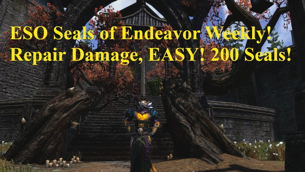 ESO Seals of Endeavor Weekly! Repair Damage! EASY 220 Seals! - YouTube