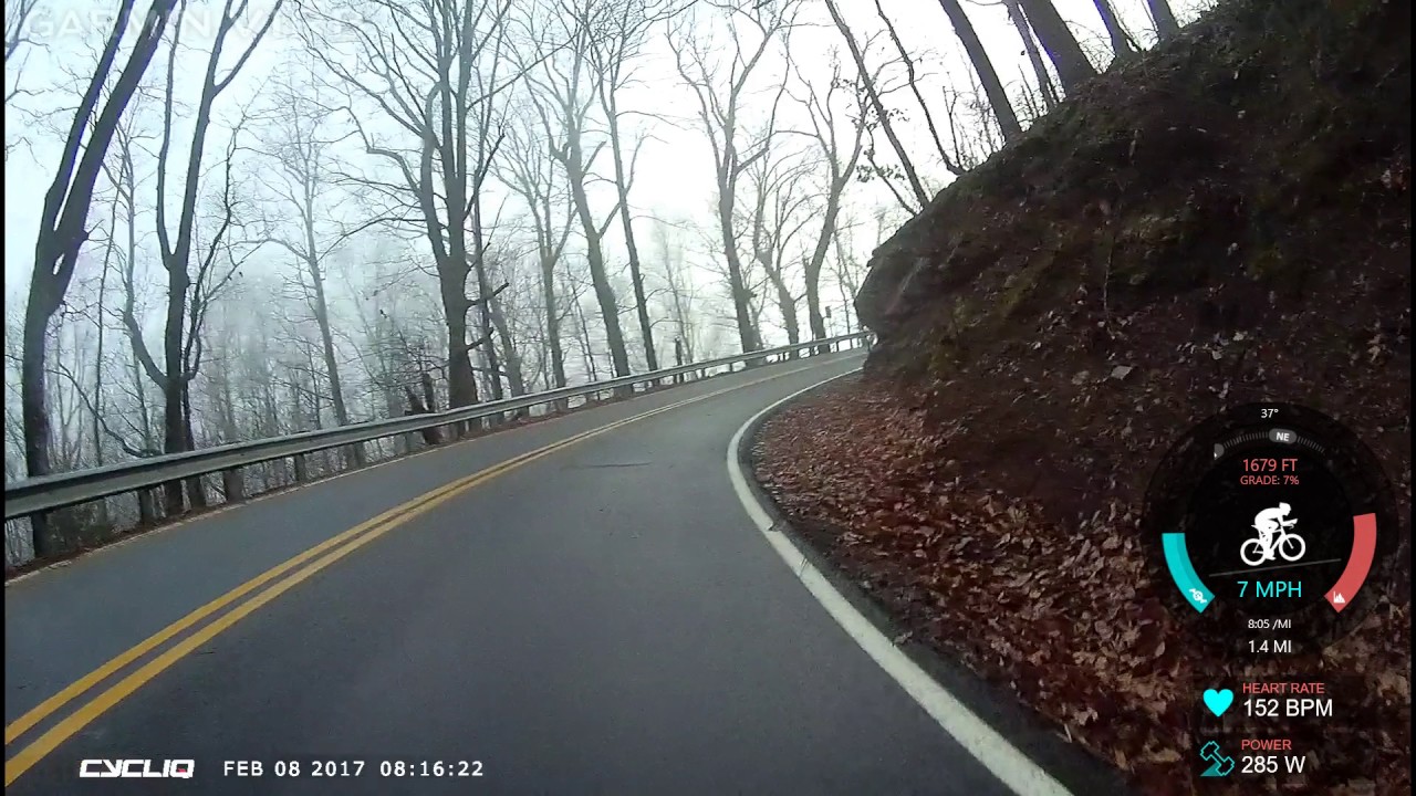 Paris Mountain, S.C. Full Climb - YouTube