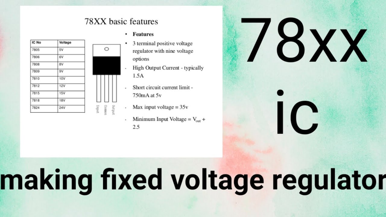 78XX regulator ic practical - YouTube