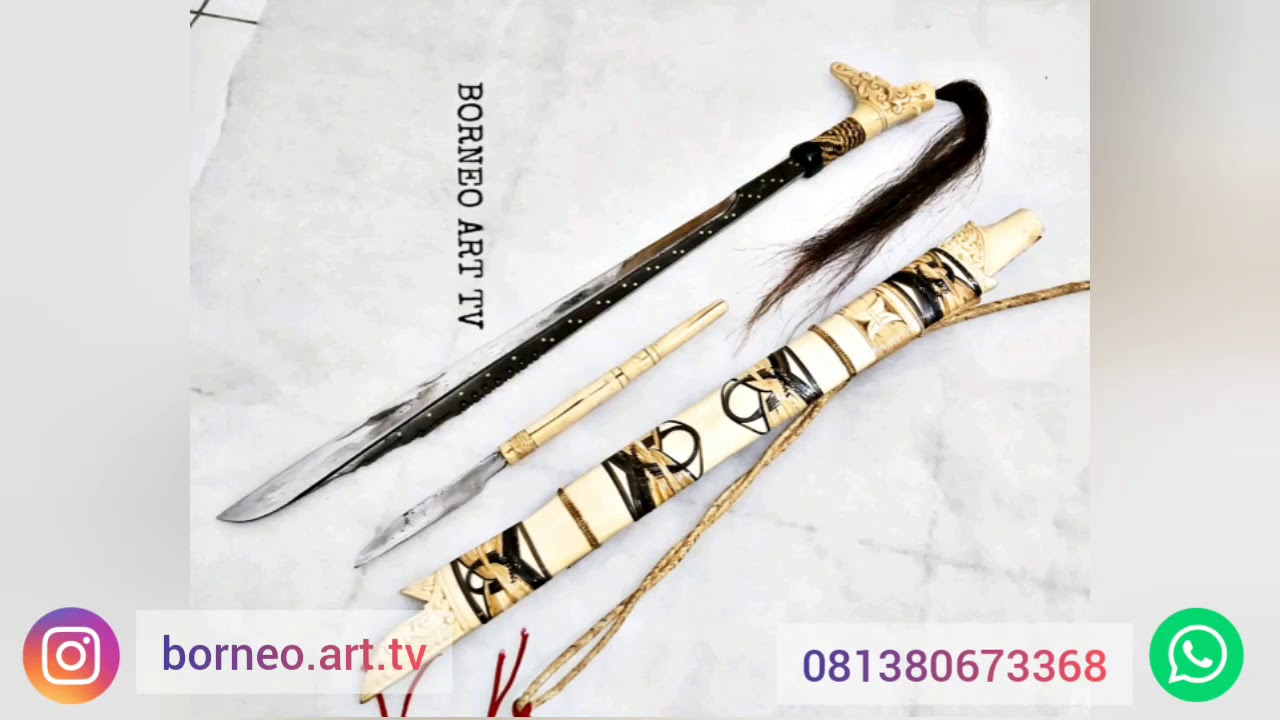 MANDAU DAYAK SIMPAI LIMA KAYU KOPI PUTIH MULUS!!! - YouTube