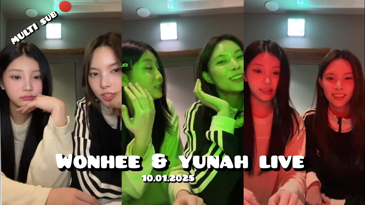 Watch 👀 ILLIT Wonhee , Yunah live on 10 january 2025 - MULTI SUB💚 - YouTube