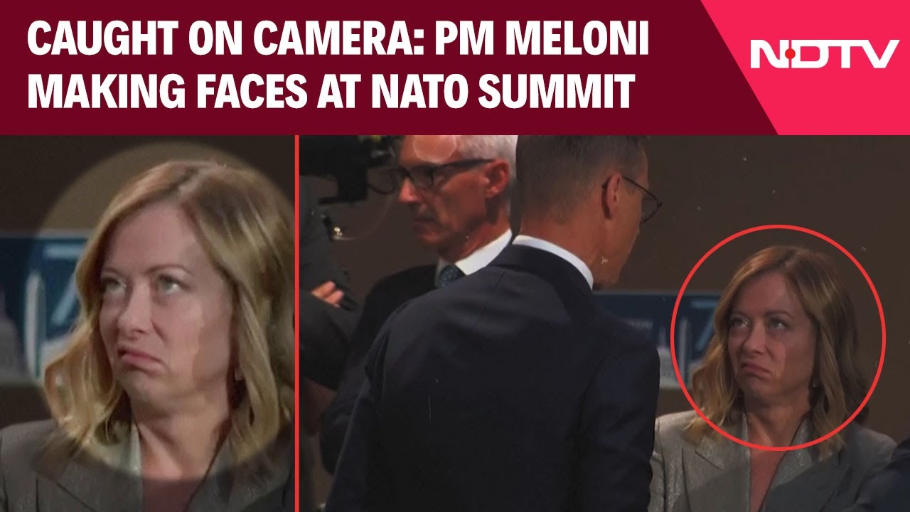 Giorgia Meloni Makes Faces At Nato Summit In Washington DC; Reaction ...
