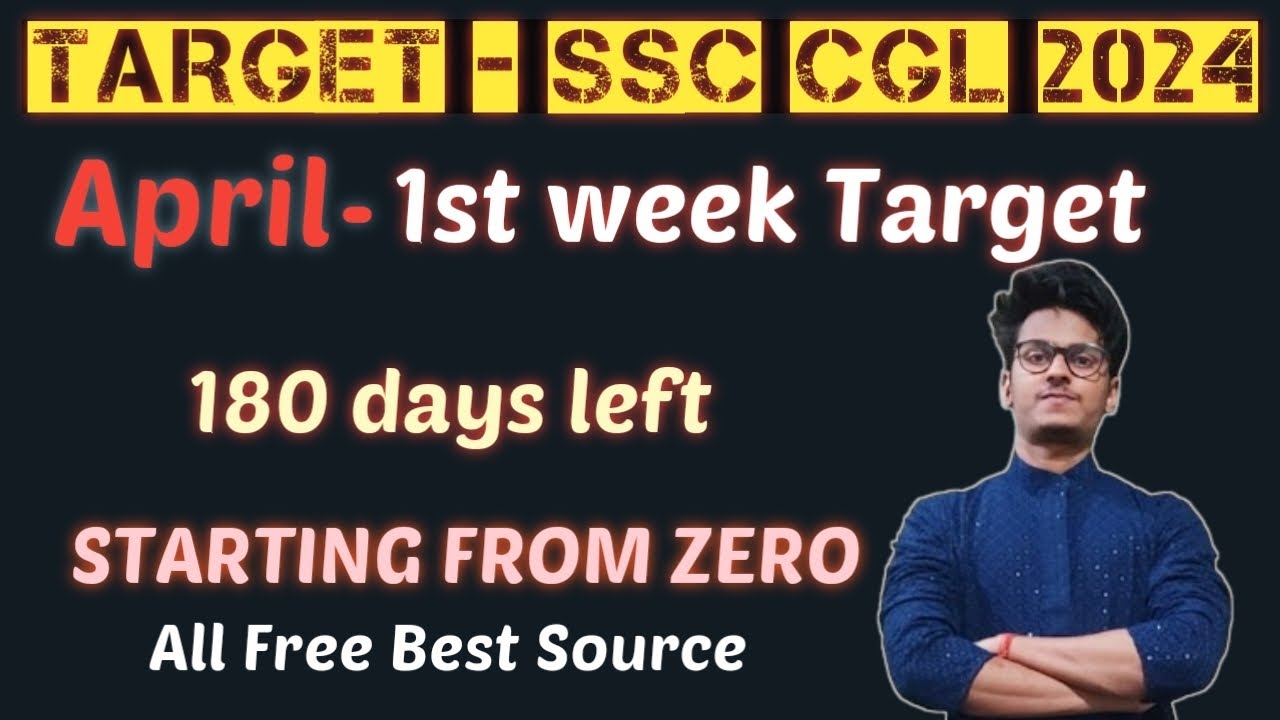 weekly target plan SSC CGL 2024 For Beginners #SelfStudy #ssccgl #cgl # ...