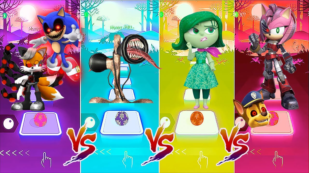 Demon Sonic EXE vs Tails EXE vs Siren Head Song vs Disgust Inside Out ...