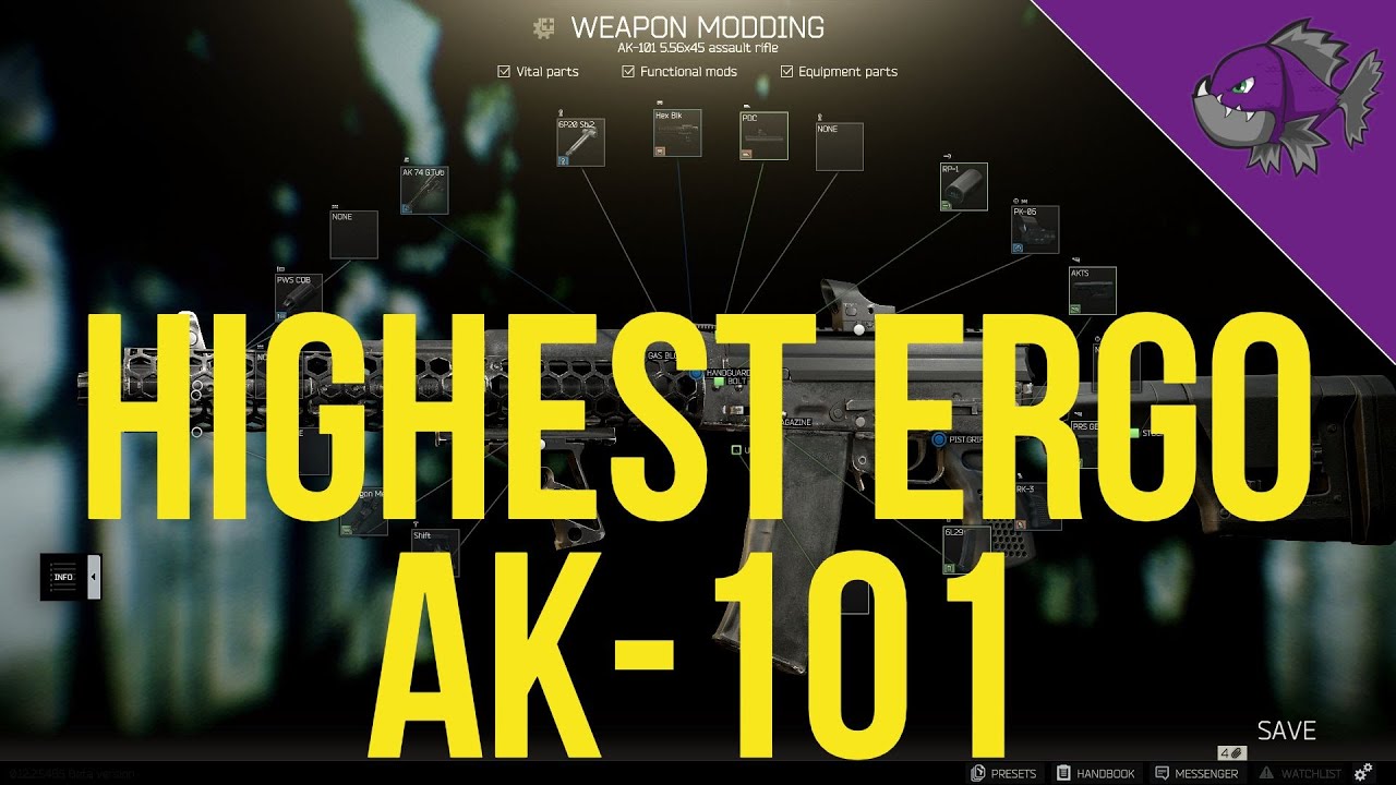 Highest Ergo AK-101 - Modding Guide - Escape From Tarkov - YouTube