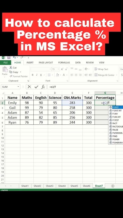 Excel Made Easy: Calculate Percentage in Just a Few Clicks - YouTube