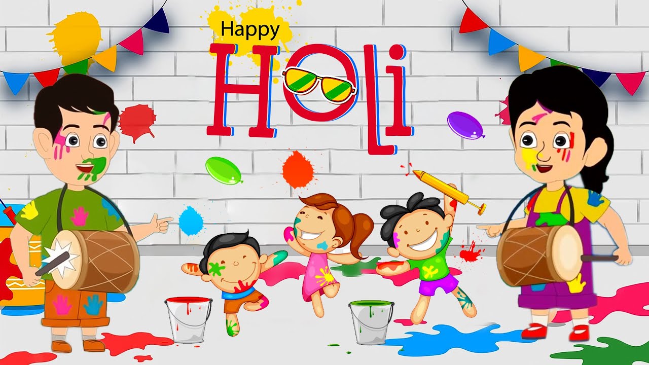 होली है | Rangbirangi Holi Song | Hindi Rhymes for Children || Holi ...