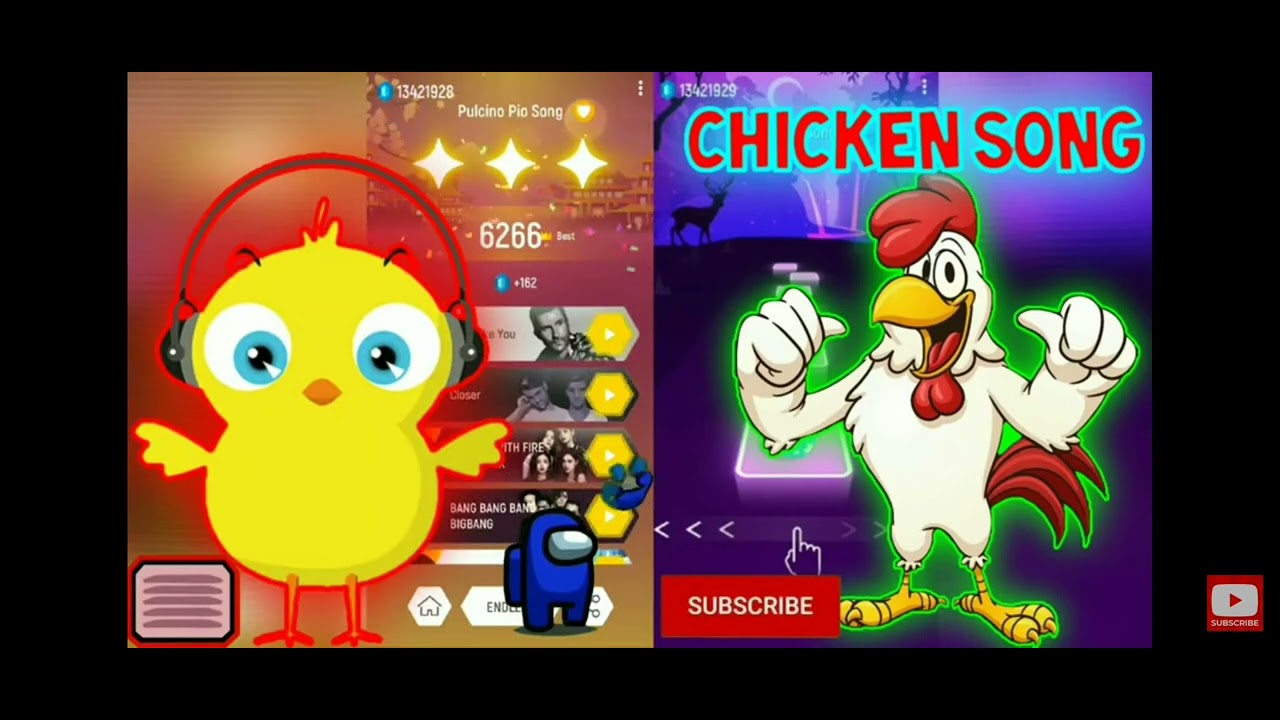 TILES HOP PULCINO PIO VS CHICKEN SONG BATTLE - YouTube