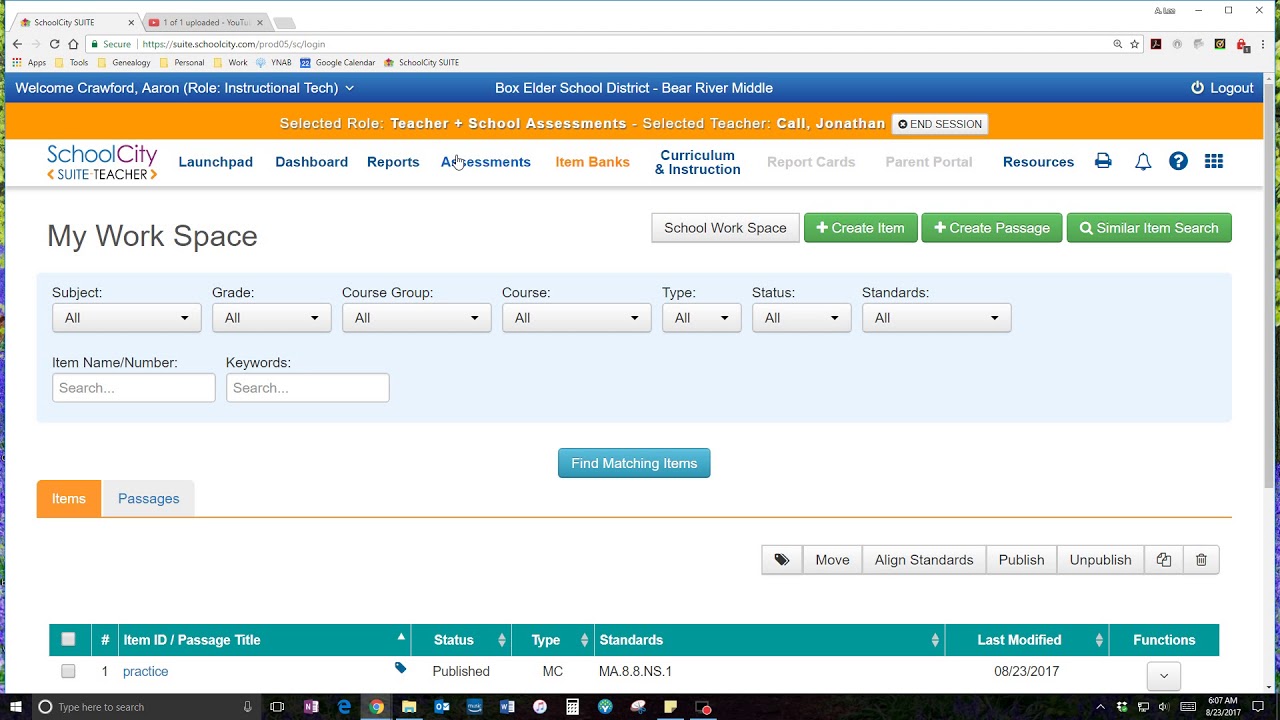 SchoolCity - Creating an Item Bank Assessment - YouTube