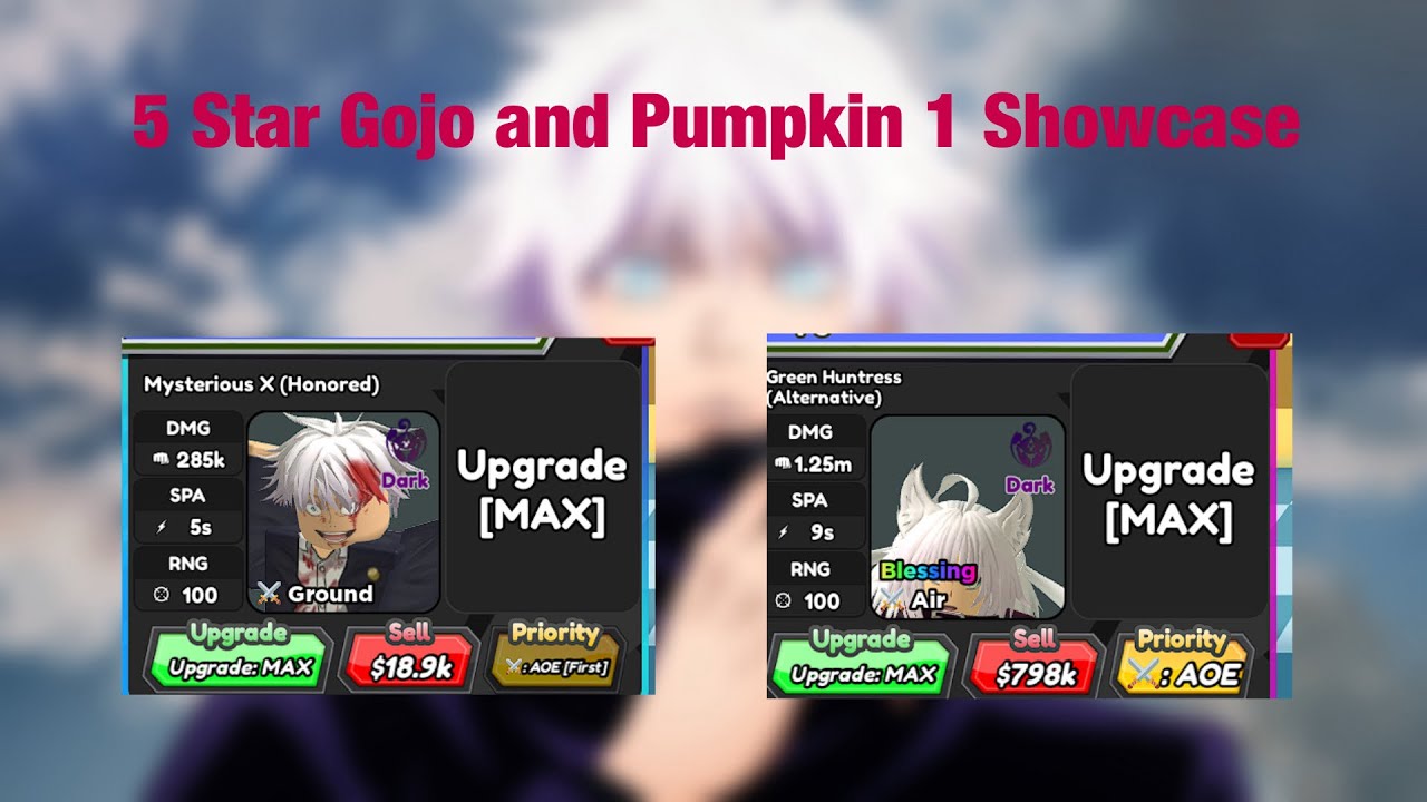 ASTD New 5 star Gojo and Pumpkin 1 Showcase ( Blessing ) - YouTube
