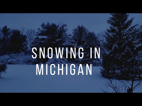 Snowing in Michigan ||Love watching the snow it's really beautiful ...