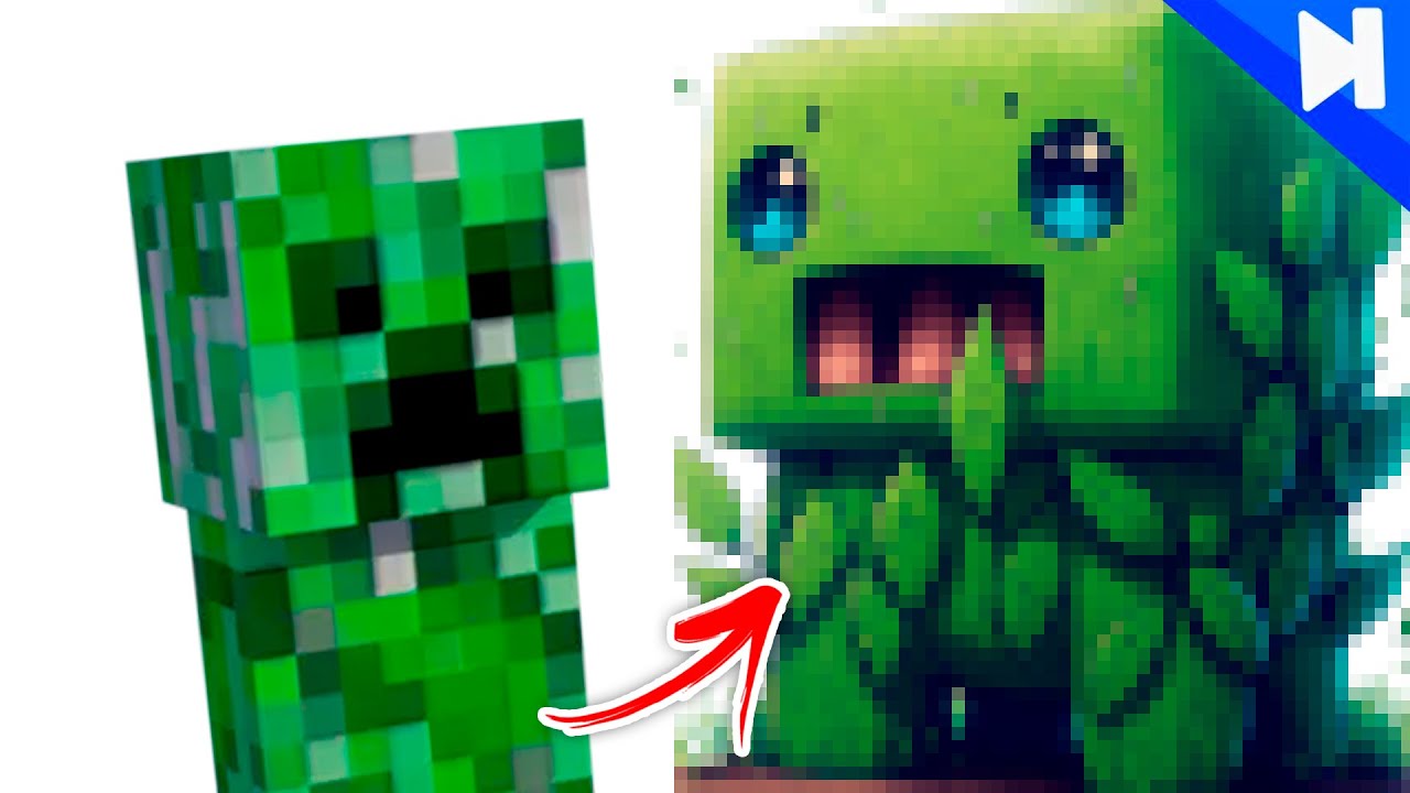 Recreé Mobs de Minecraft en Personajes de Peliculas Animadas - YouTube