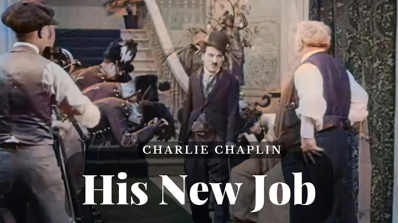 His New Job • 1915 • Color • Charlot Débute • Charlie Chaplin - YouTube
