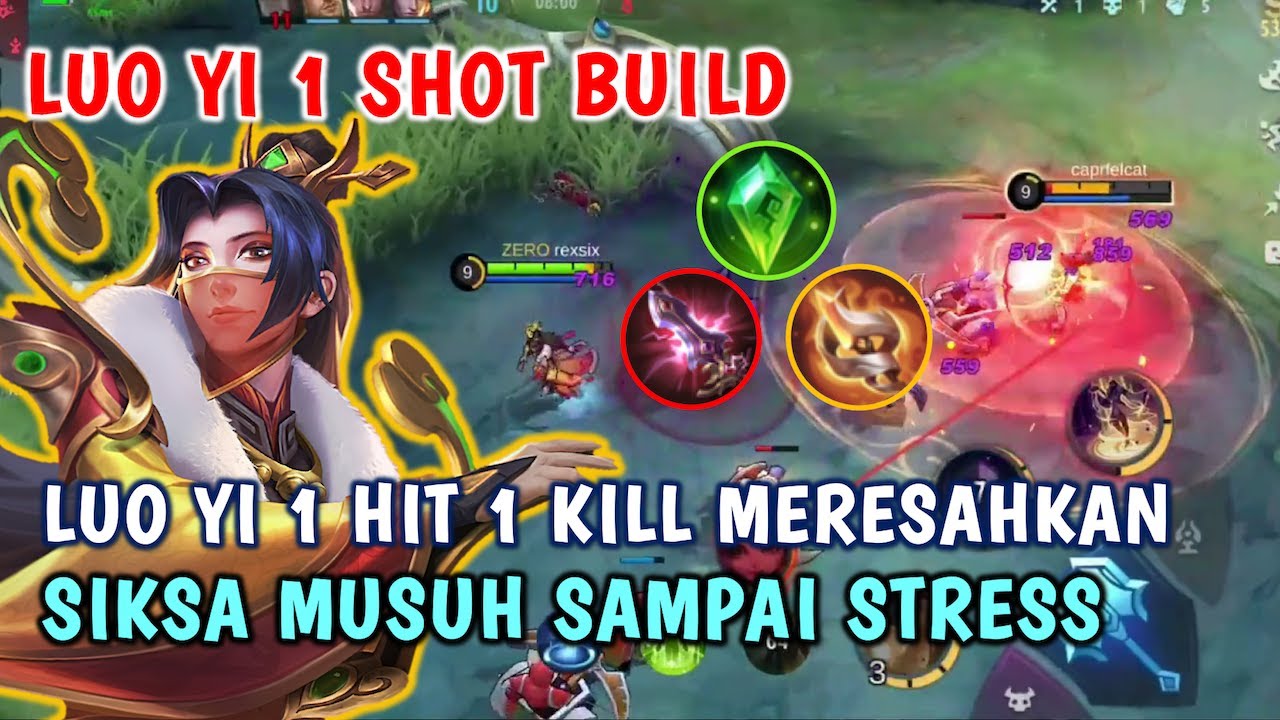 SAKIT BANGET! BUILD LUO YI 1 HIT 1 KILL!! BUILD LUO YI TERSAKIT 2021 ...
