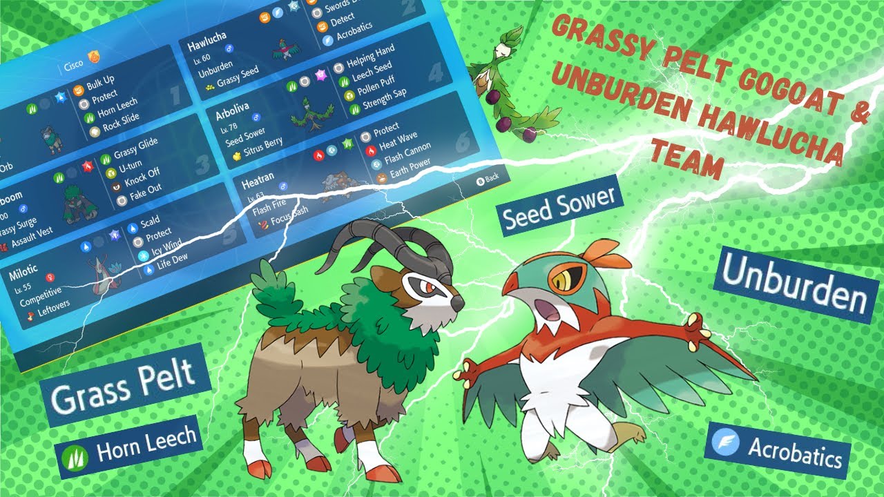 GRASS PELT GOGOAT & UNBURDEN HAWLUCHA ARE NO JOKE IN TERRAIN-Pokemon ...