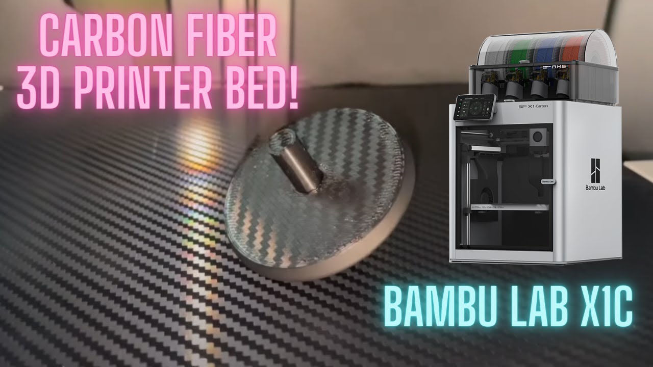Carbon fiber 3D printer bed first print! - YouTube