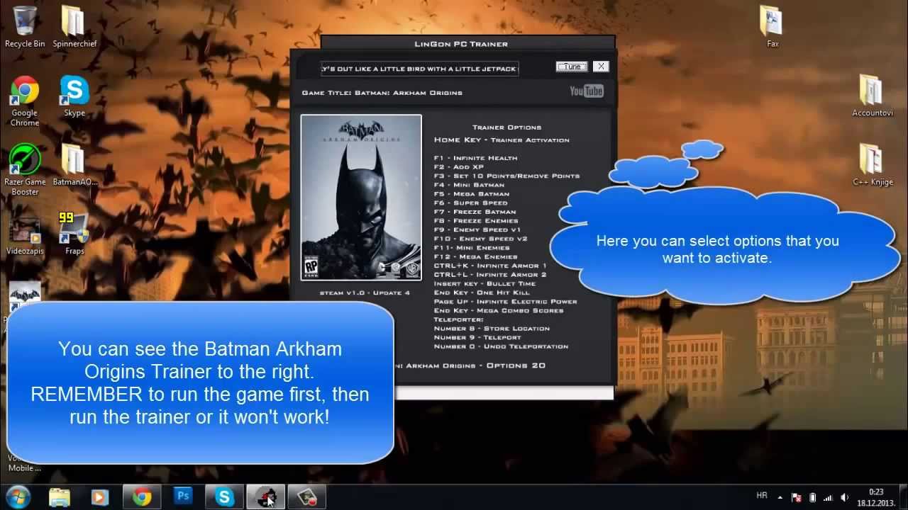 Download Batman Arkham Origins +20 trainer updated v1.8 - YouTube