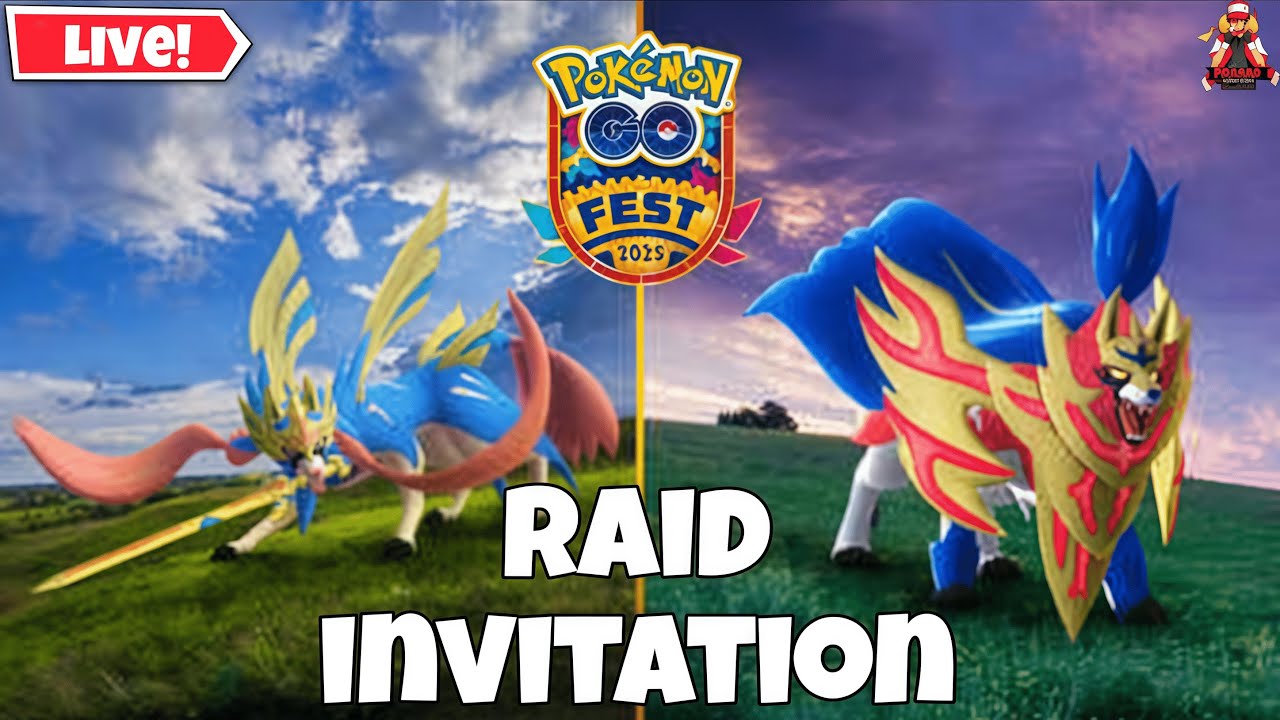 🔴Live ZACIAN , ZAMAZENTA & gmax cinderace RAID INVITATION in #pokemongo ...