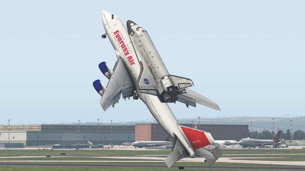 Boeing 747 Drops Space Shuttle Right After Take Off | X-Plane 11 - YouTube