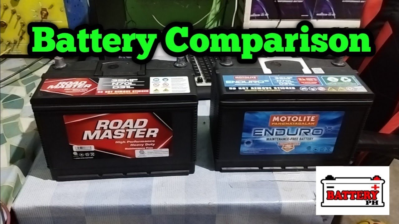 Road Master battery comparison Motolite Enduro - YouTube