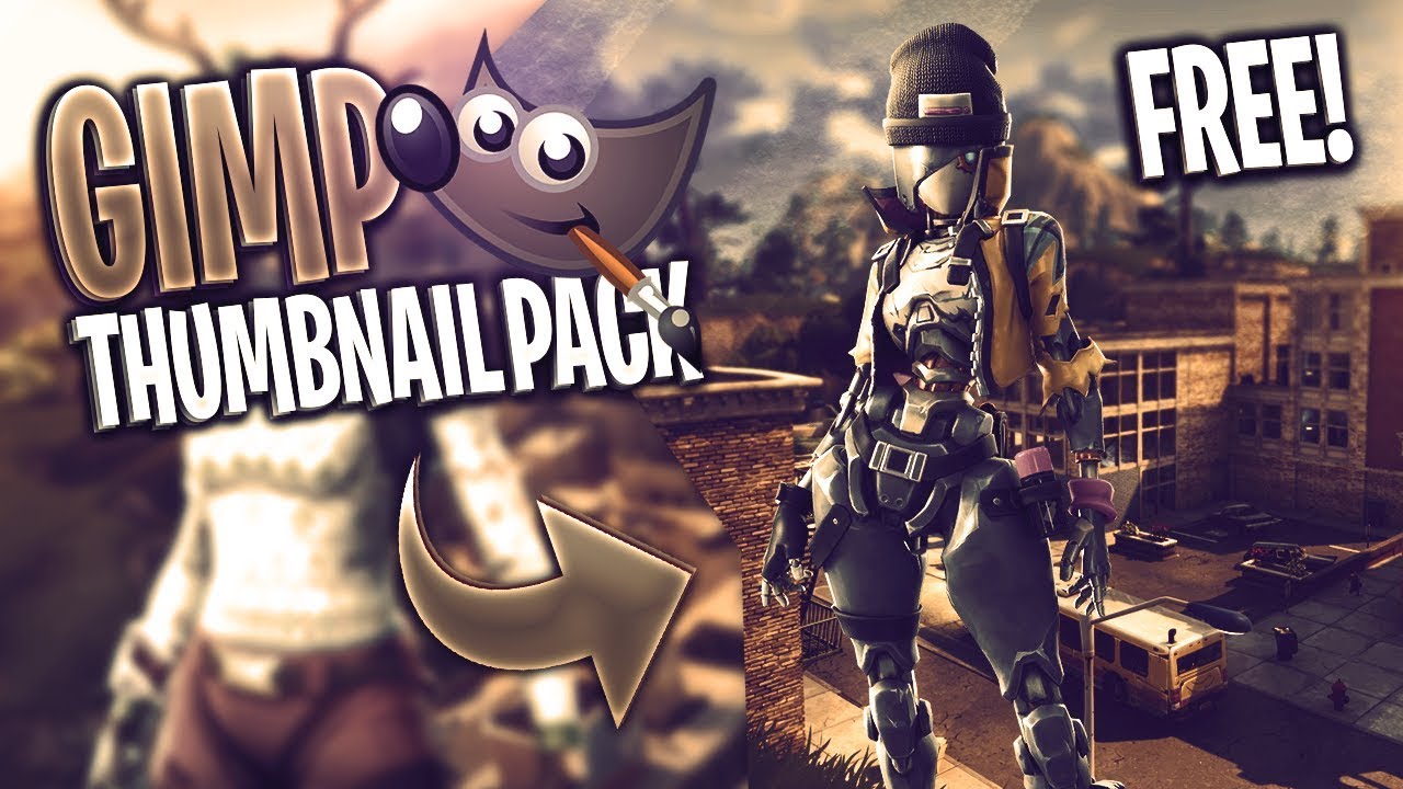 [GIMP] FREE Fortnite Thumbnail Template | 2019 | SunnyArts - YouTube
