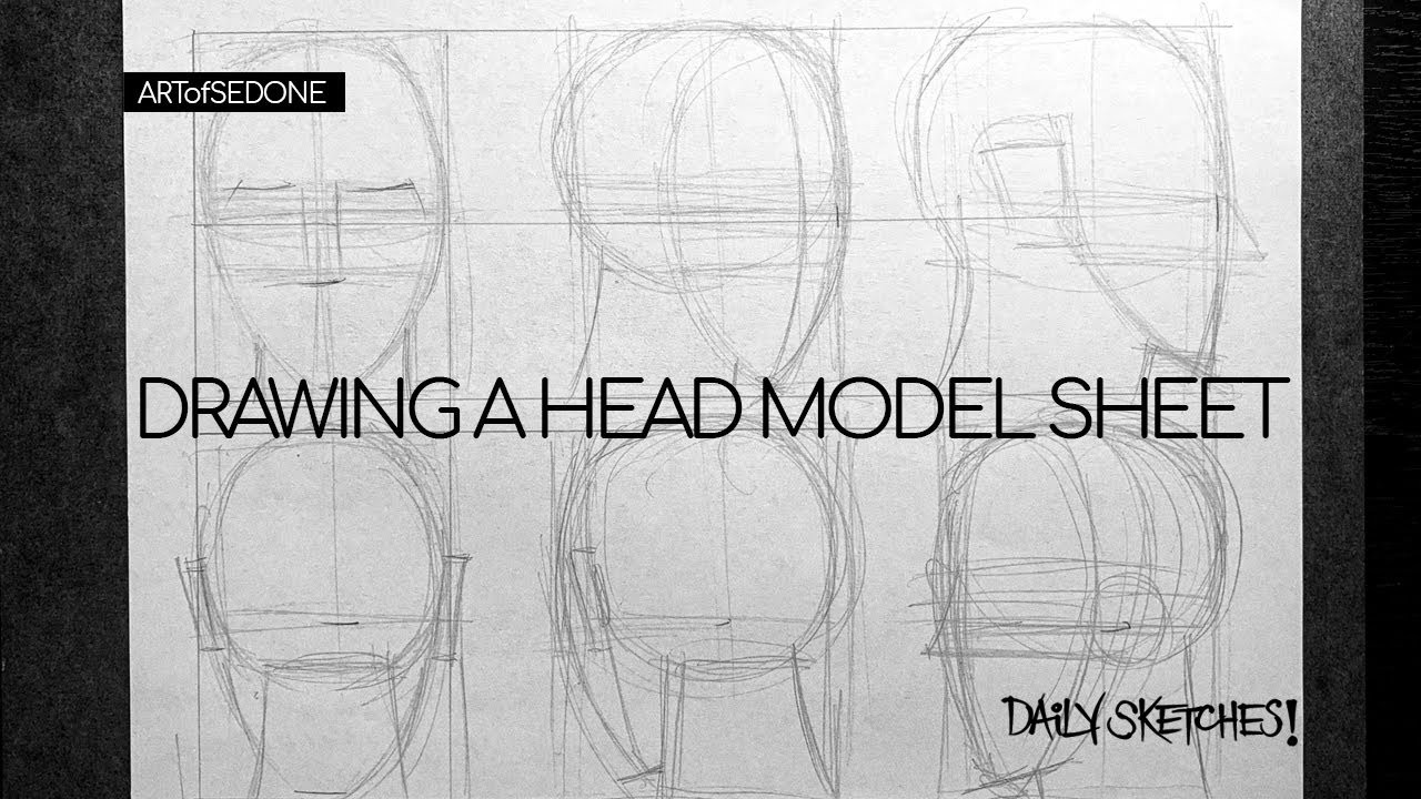 Drawing A Head Model Sheet - YouTube