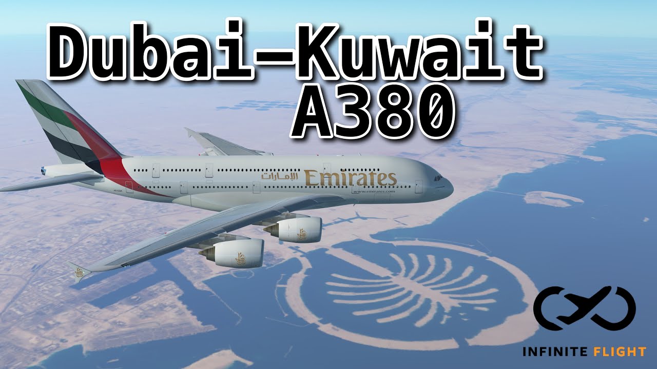 Shortest A380 Flight | Dubai to Kuwait | Emirates Airlines A380 ...