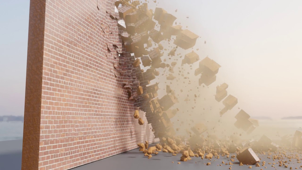 wall destruction blender 2.8 test - YouTube