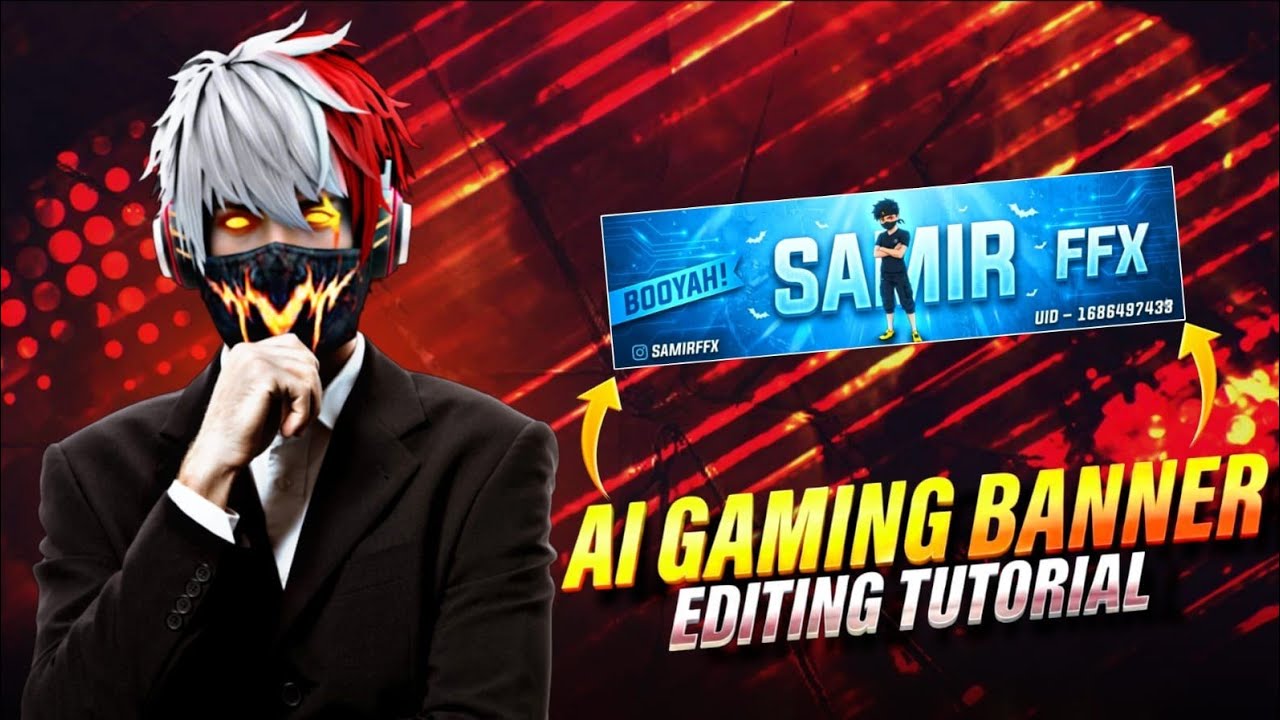 💥Gaming Banner editing tutorial 🤯how to make professional gaming banner ...
