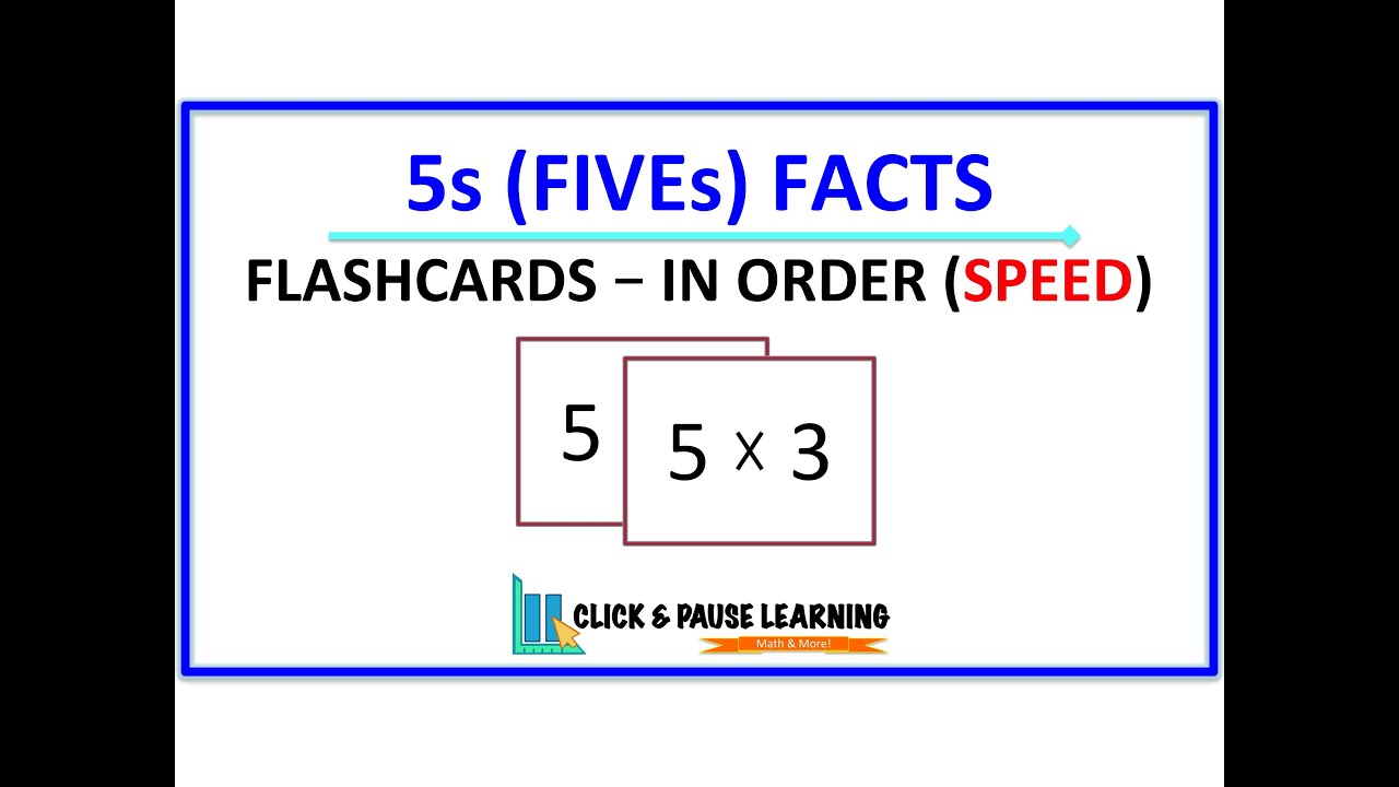 5s Facts Multiplication - Flashcards - In Order - SPEED - YouTube