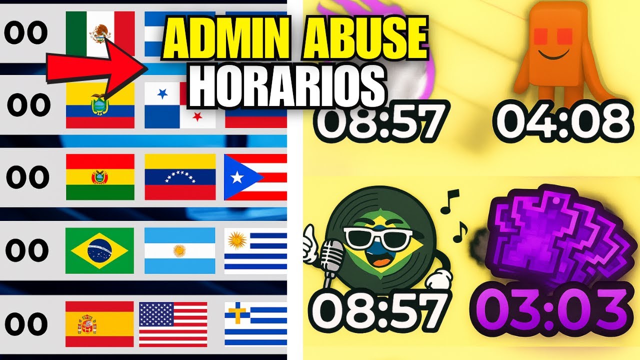 MAÑANA MEGA ADMIN ABUSE *CONFIRMADO* HORARIOS 😱 Roba un Brainrot - YouTube