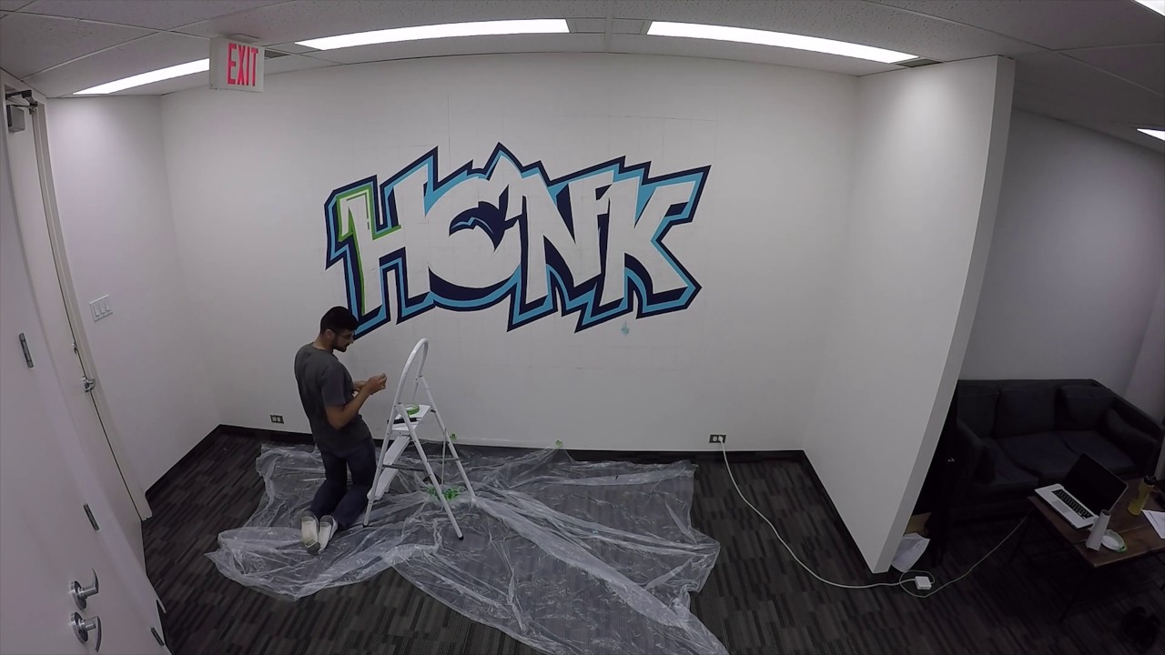 honk graffiti process work - YouTube