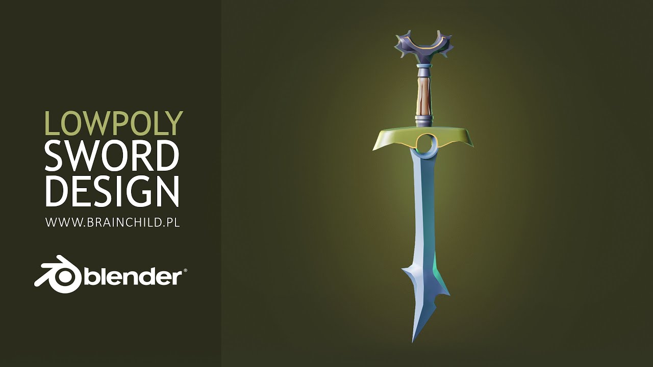 Simple LOWPOLY Short SWORD Design - Basic 3D Modeling in BLENDER 3.0 ...