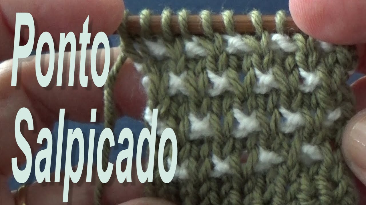 Ponto Salpicado Bicolor {Tricota Curitiba} - YouTube