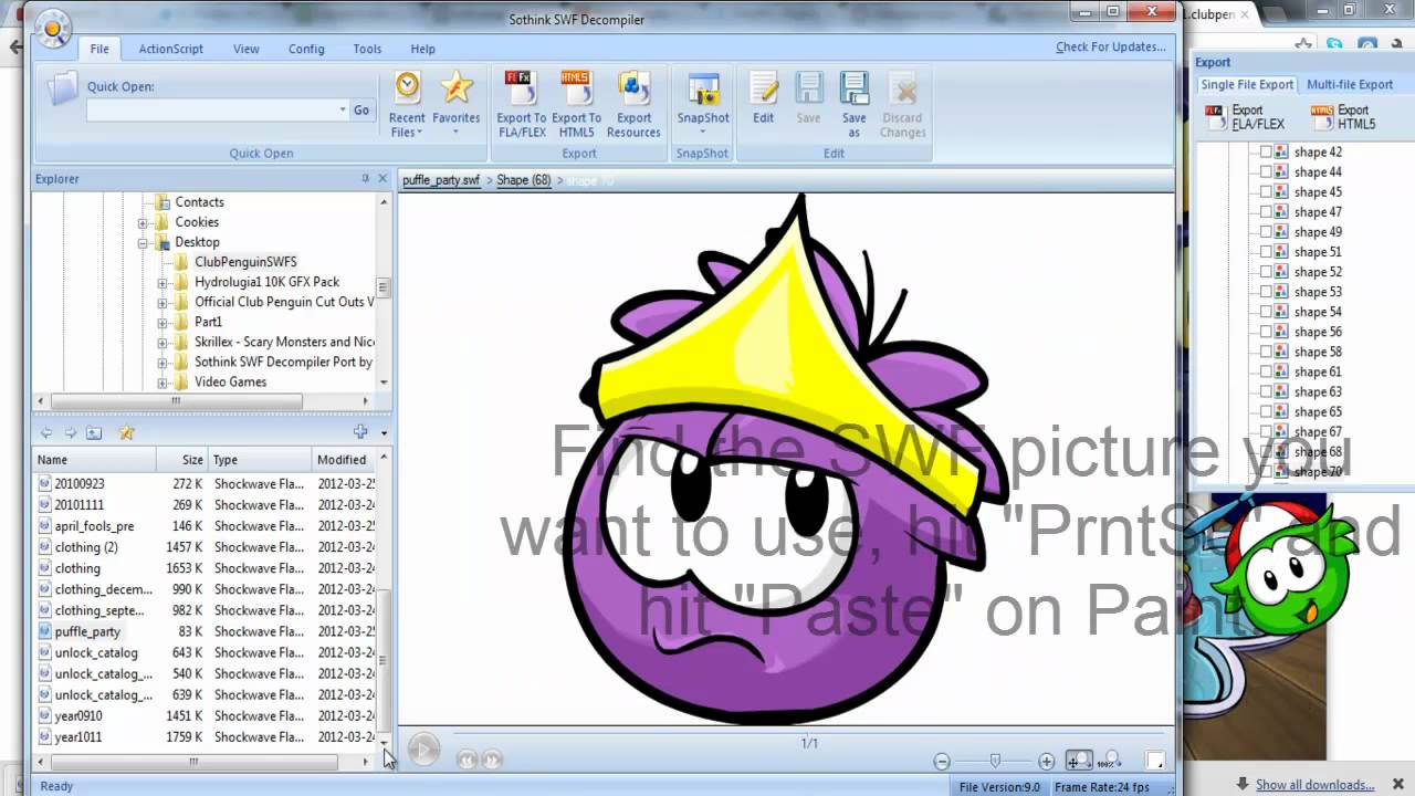How to find Club Penguin SWF's + Decomplie them + Find Club Penguin ...