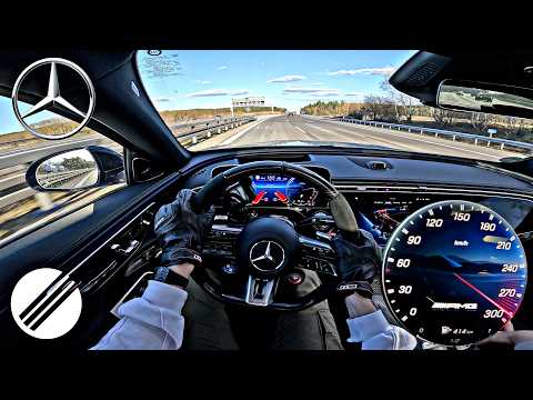 2025 Mercedes-Benz E53 AMG Hybrid W214 TOP SPEED DRIVE ON GERMAN AUTOBAHN 🏎
