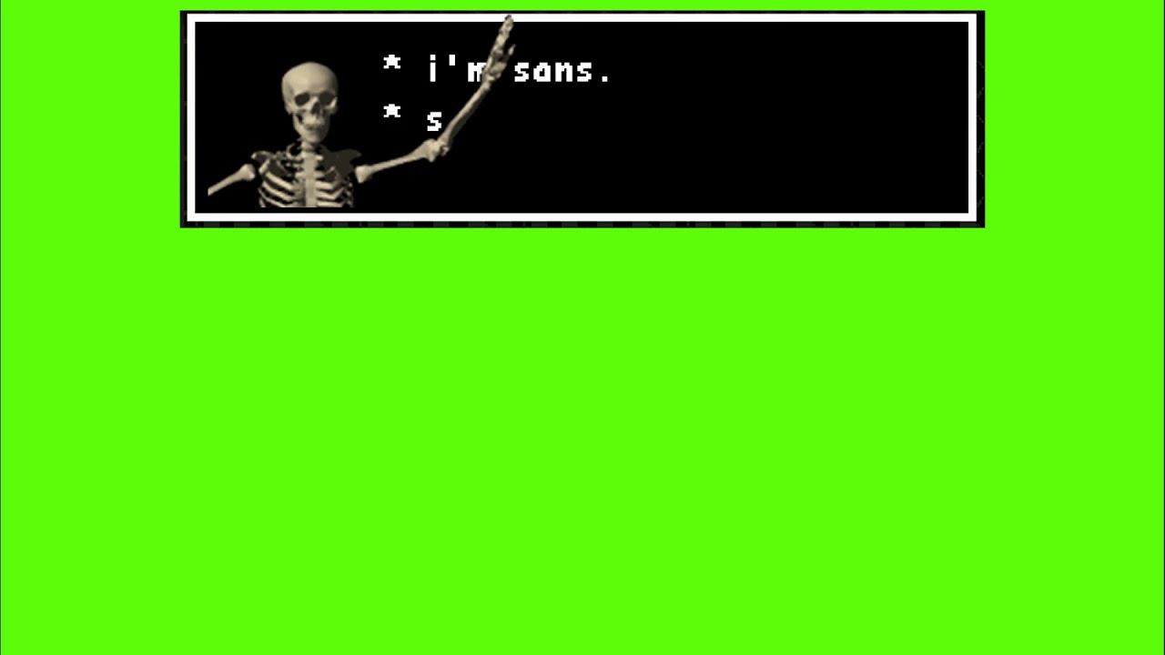Spooky I'm Sans Green Screen - YouTube