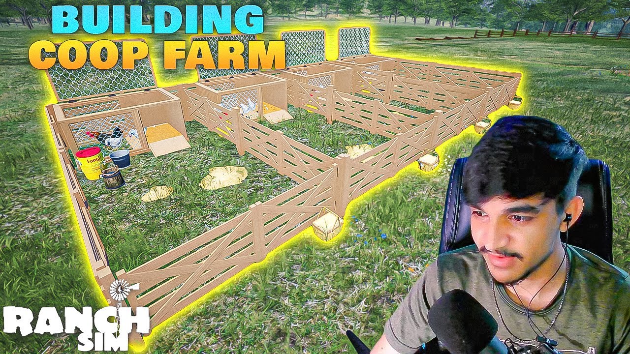 BUILDING A SMALL COOP CHICKEN FARM | Ranch Simulator #3 - YouTube