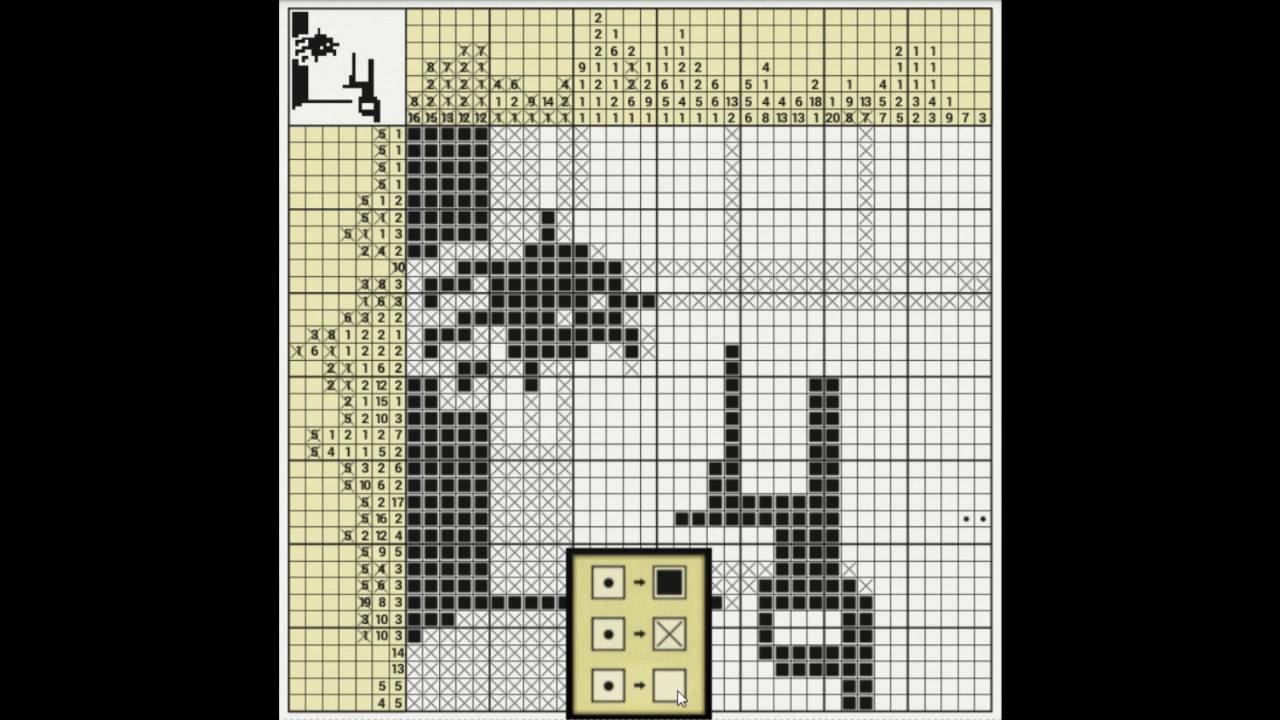Nonograms Katana - Puzzles by belko61 - Part 2 - Who are you? [35x35] - YouTube