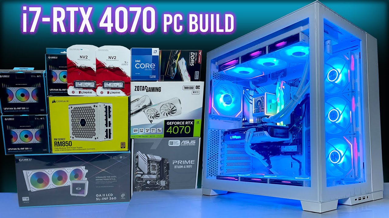 RTX 4070 Gaming Pc Build with Lian Li O11 Dynamic Evo - YouTube
